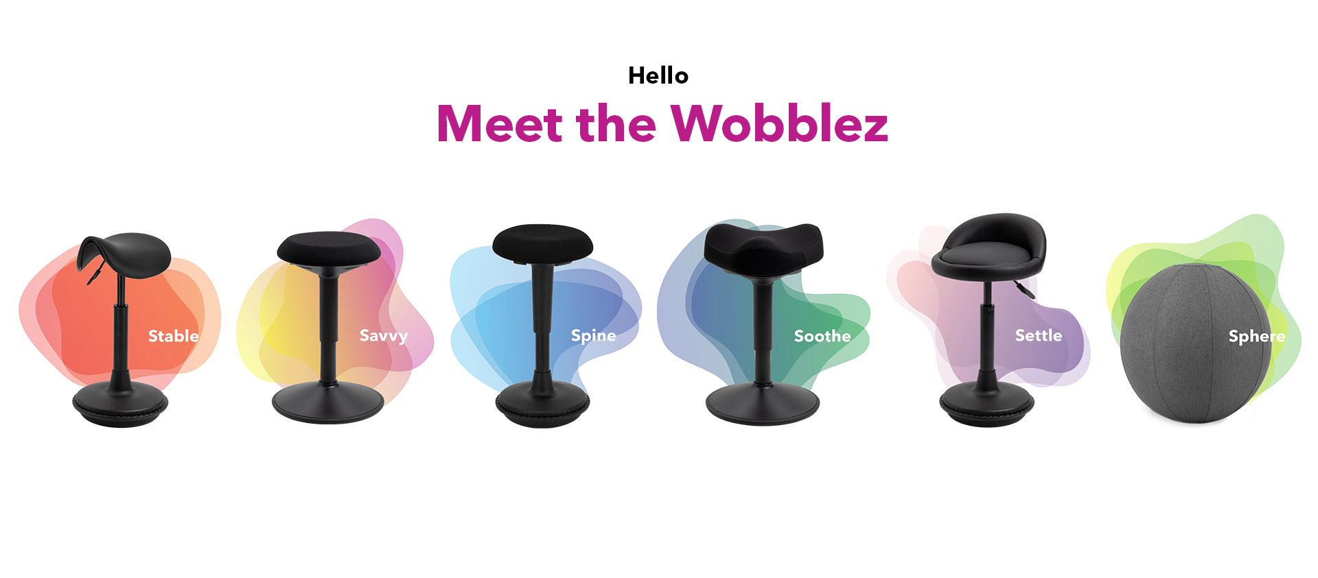 Wobblez - Ergonomic stools, Wobble stool, Saddle stool and Sittingball